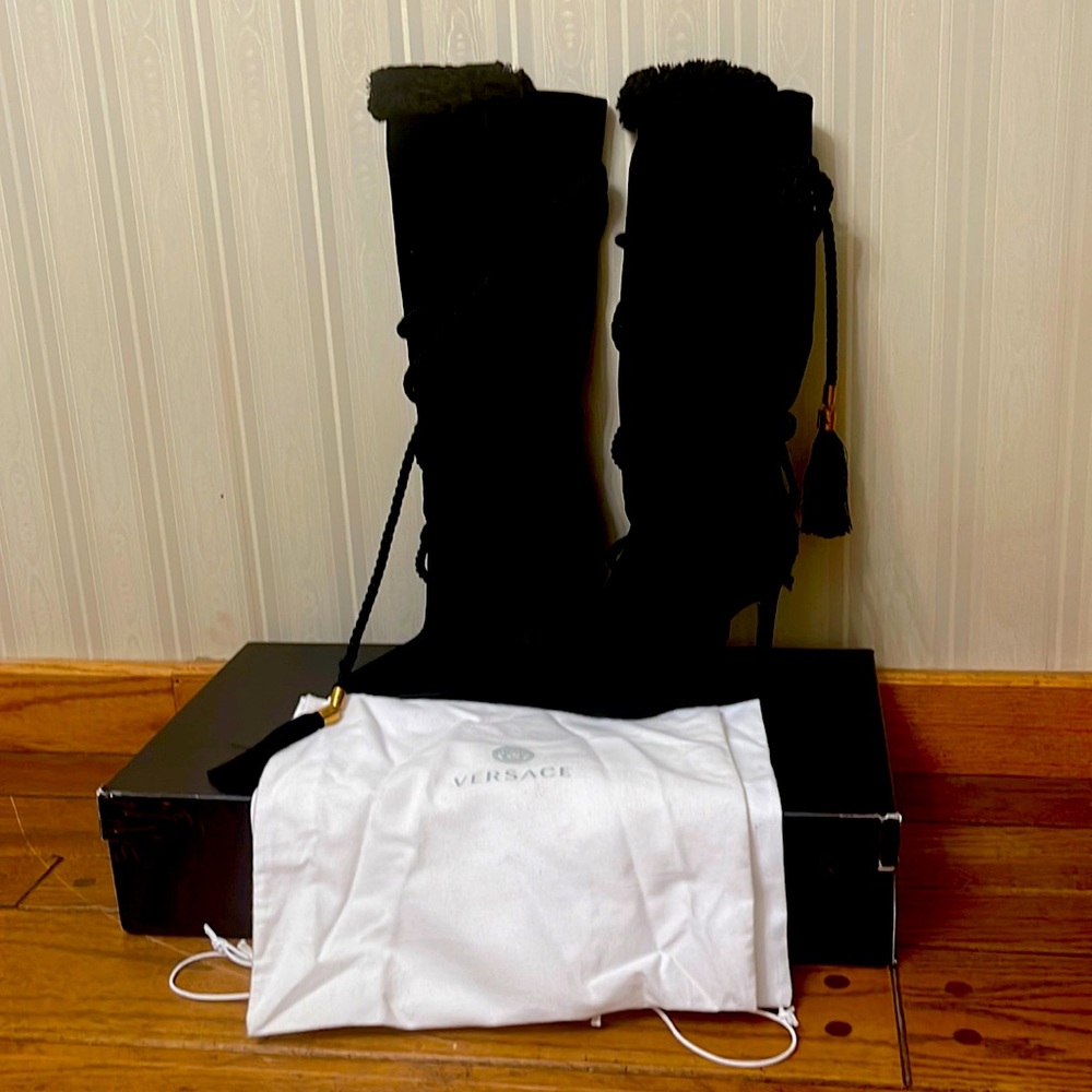 Versace Heavy Boots, With Defects. See Photo. Msrp $1… - Gem